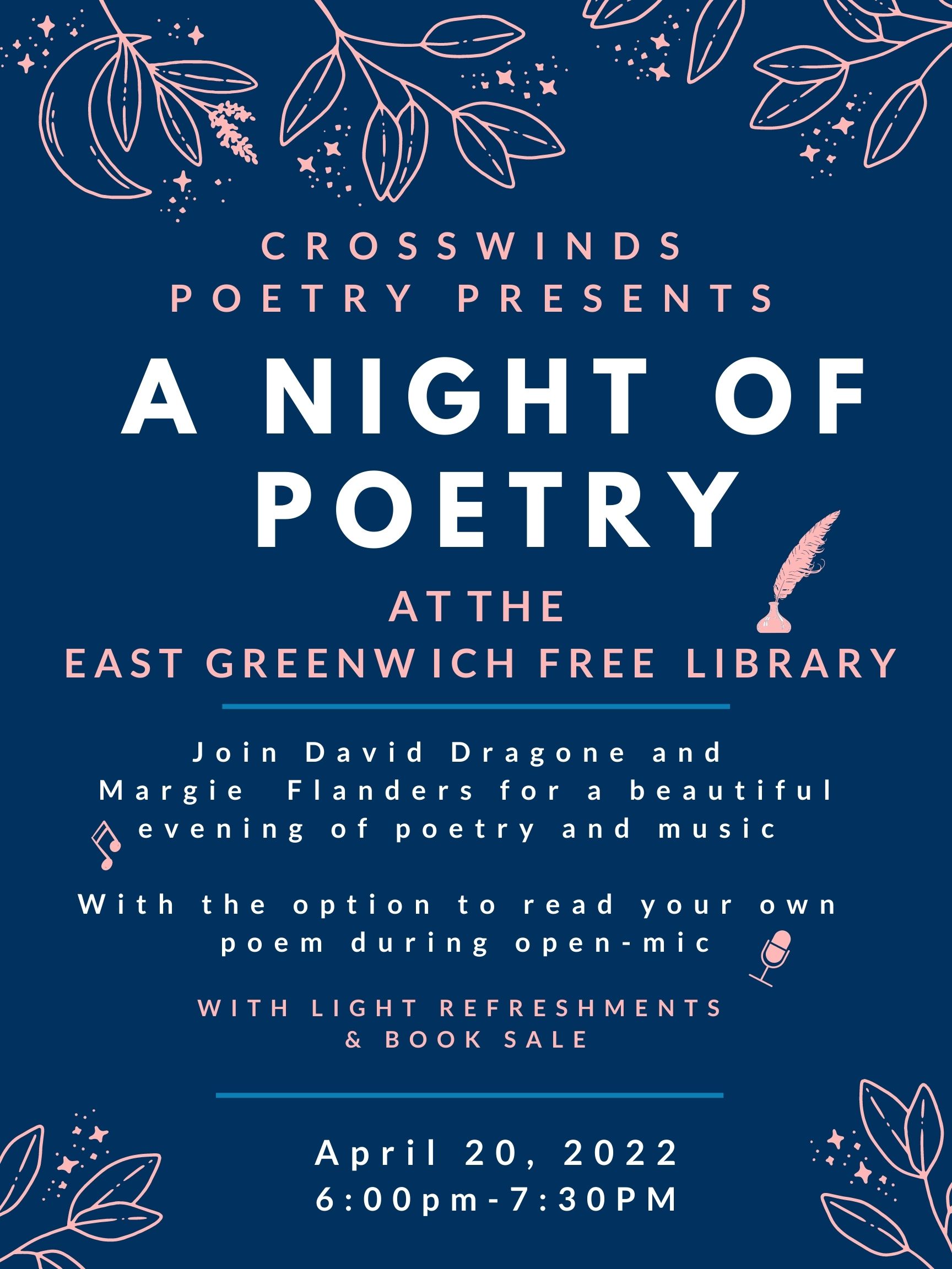 A Night Of Poetry And Music With Crosswinds Poetry East Greenwich